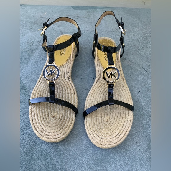Michael Kors | Shoes | Michael Kors Logo Sandals | Poshmark